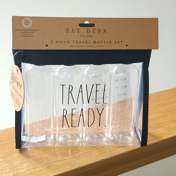 Rae Dunn | Bath & Body | Rae Dunn Travel Bottle Set With Label Stickers ...